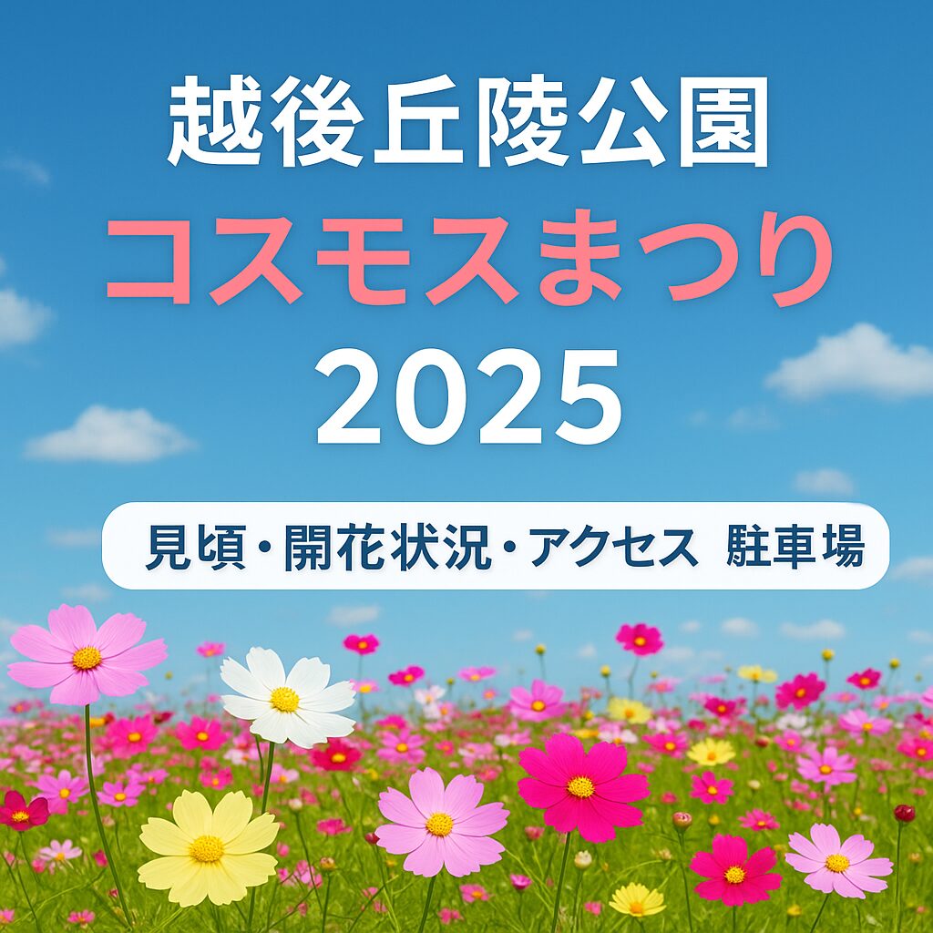 【2025年最新版】越後丘陵公園コスモスまつり完全ガイド｜見頃・アクセス・イベント情報まとめ | 子供とお出かけ情報局